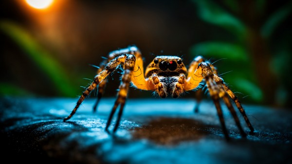 Spider Macro Colorful Background Wallpaper - 3840x2160