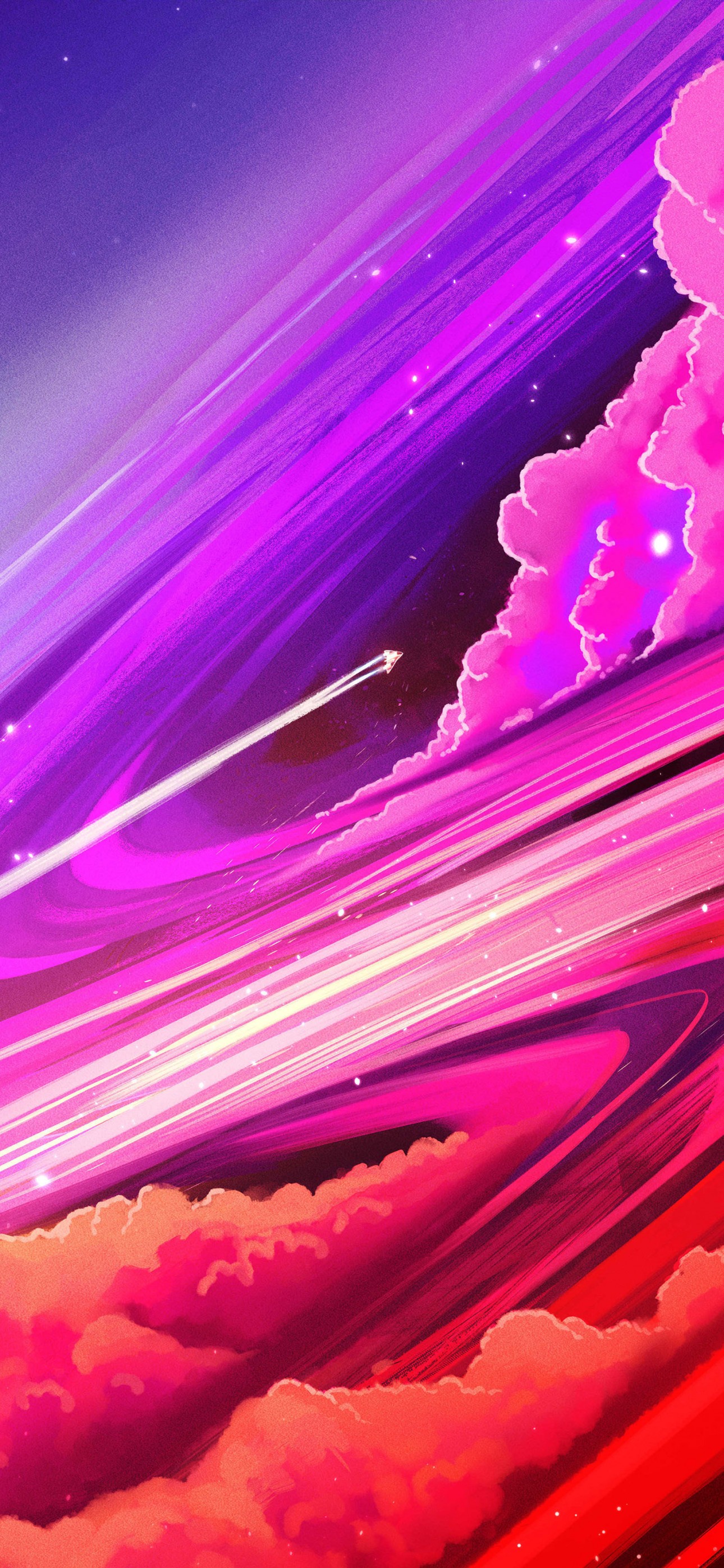 Star Colorful Highway Wallpaper - 1290x2796