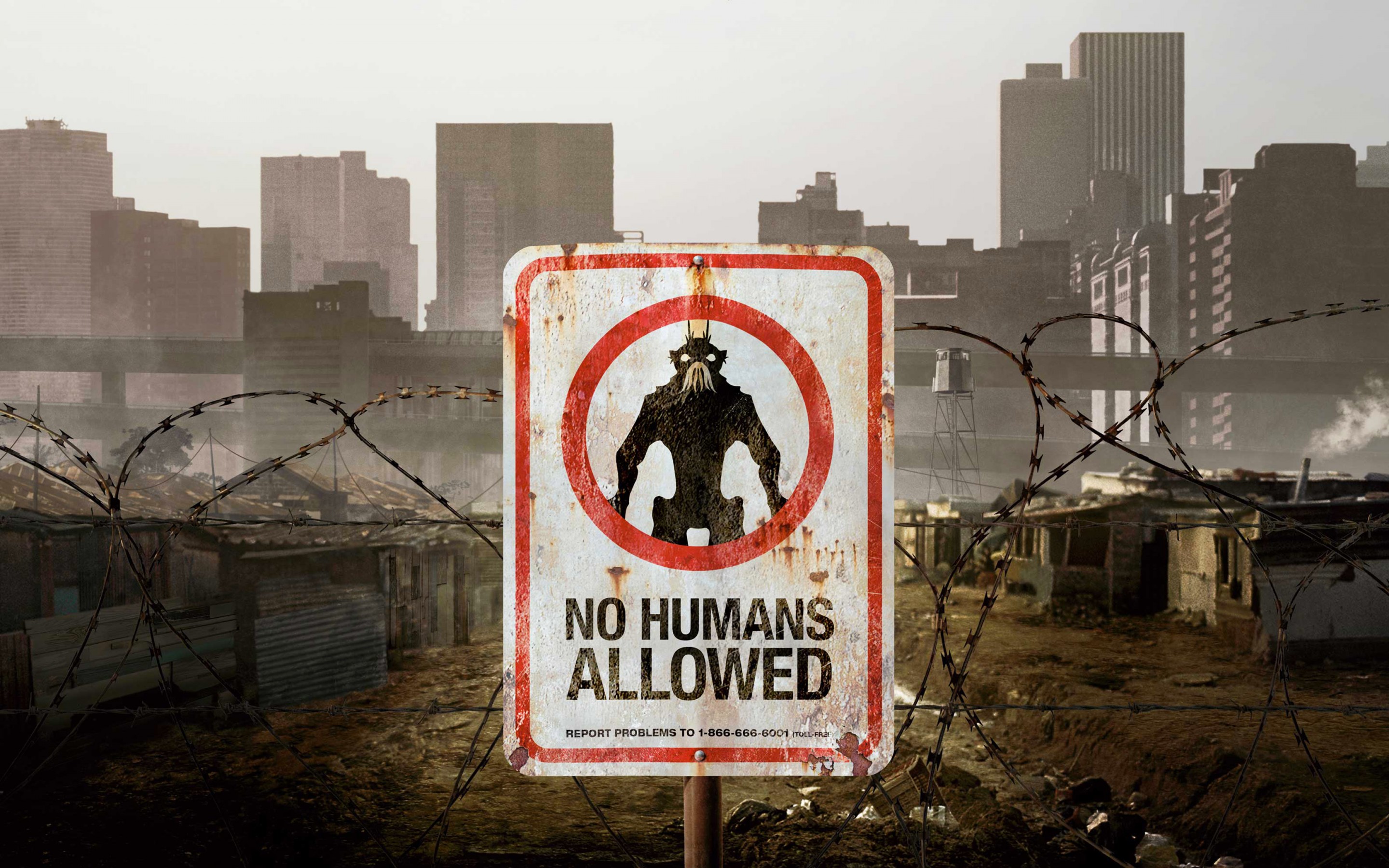 District 9 No Humans Allowed Wallpaper - 2880x1800