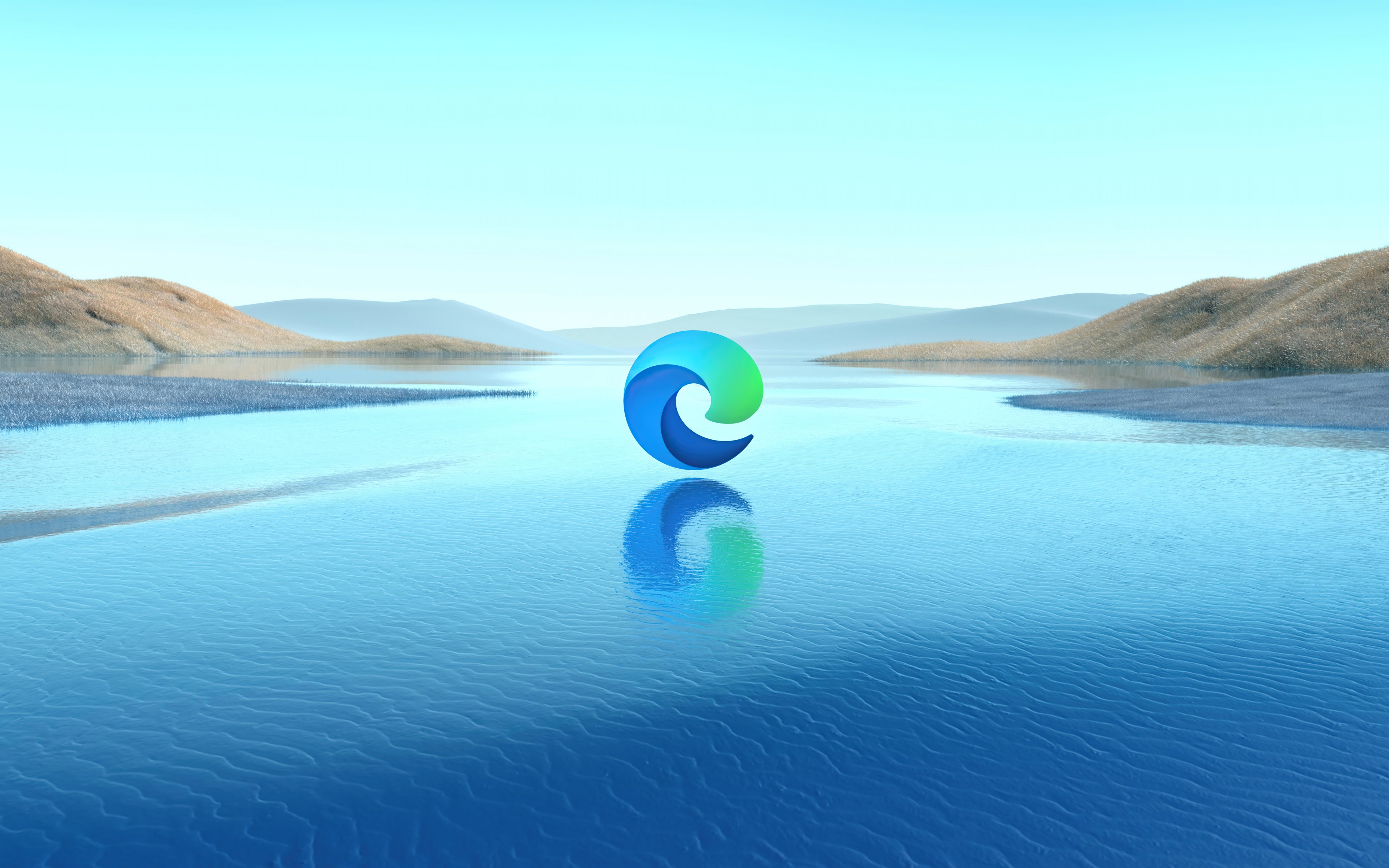 Microsoft Edge Icon Landscape Wallpaper - 3840x2400 Resolution