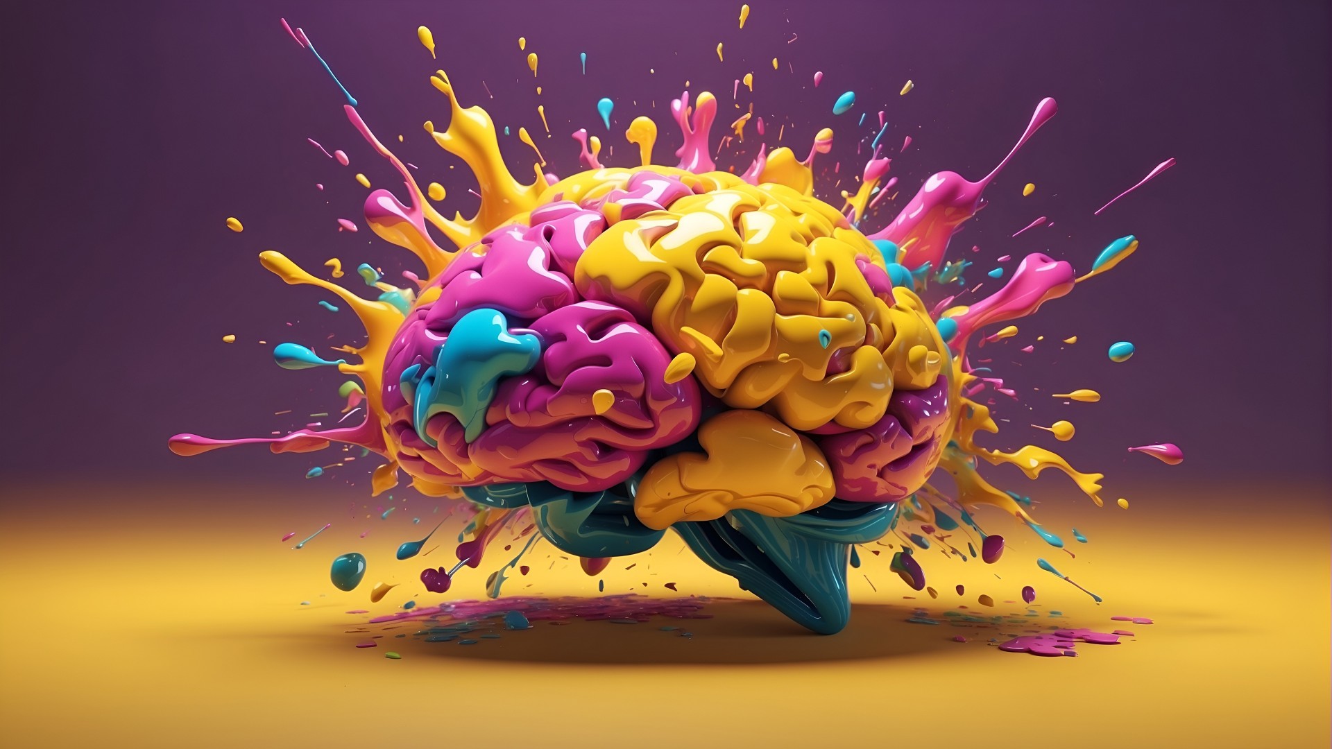 Ai Colorful Brain Explosion Wallpaper - 1920x1080