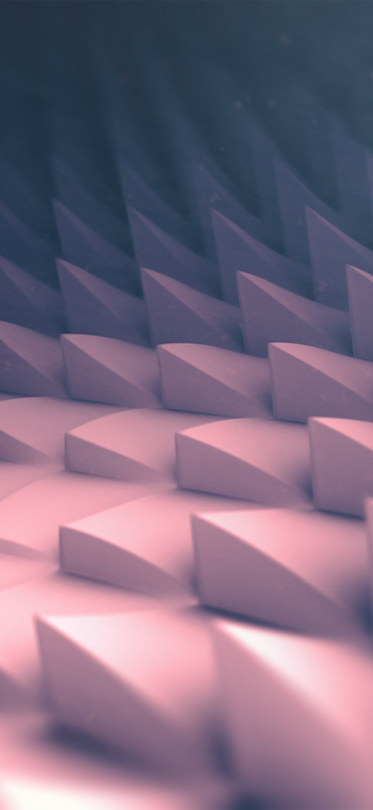 3D Spikes Blender Rendering Wallpaper - 1290x2796 Resolution