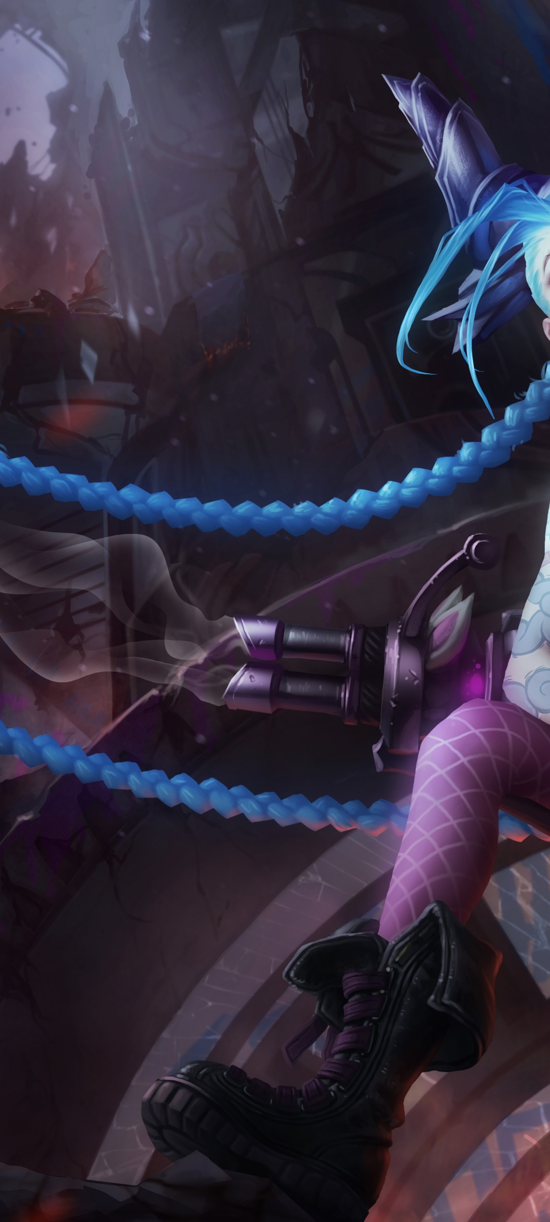 Jinx Loose Cannon League Of Legends Wallpaper 1080x2400