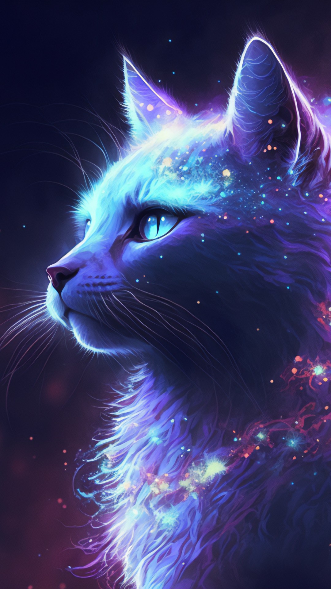 Ai Art Cat Illustration Wallpaper - 1080x1920