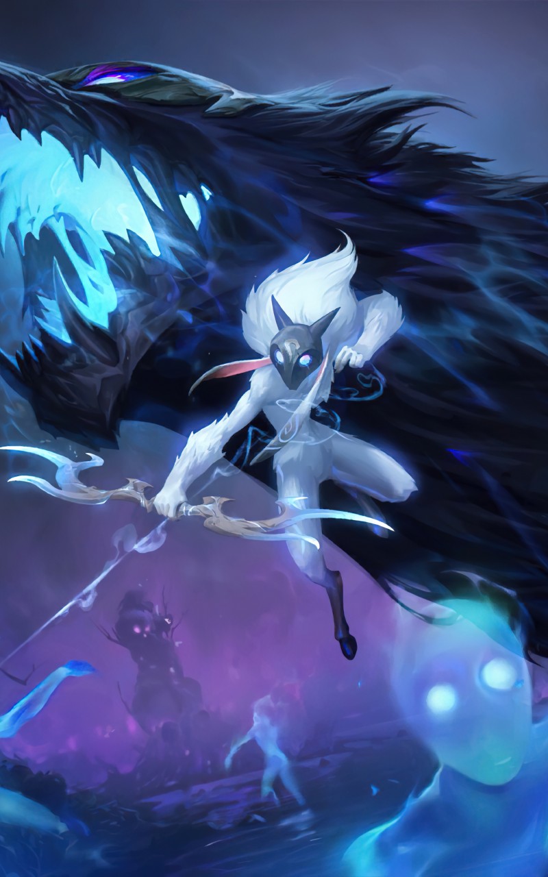 Kindred League Of Legends Art Wallpaper - 800x1280
