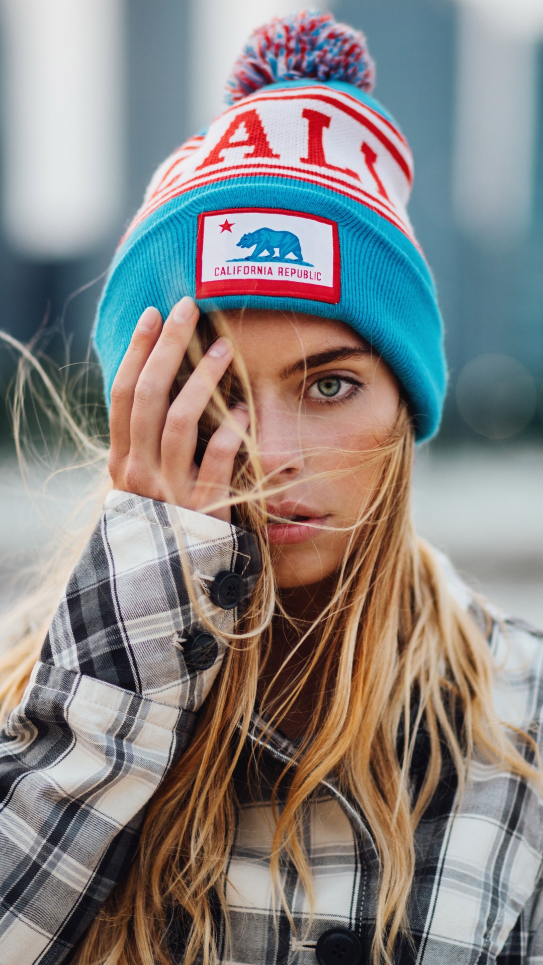Marta Piekarz Blue Hat Wallpaper - 1080x1920