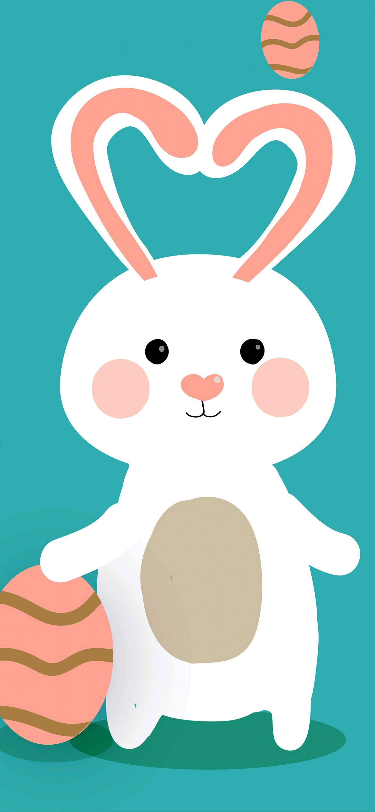 Easter Bunny Clip Art Wallpaper - 1290x2796