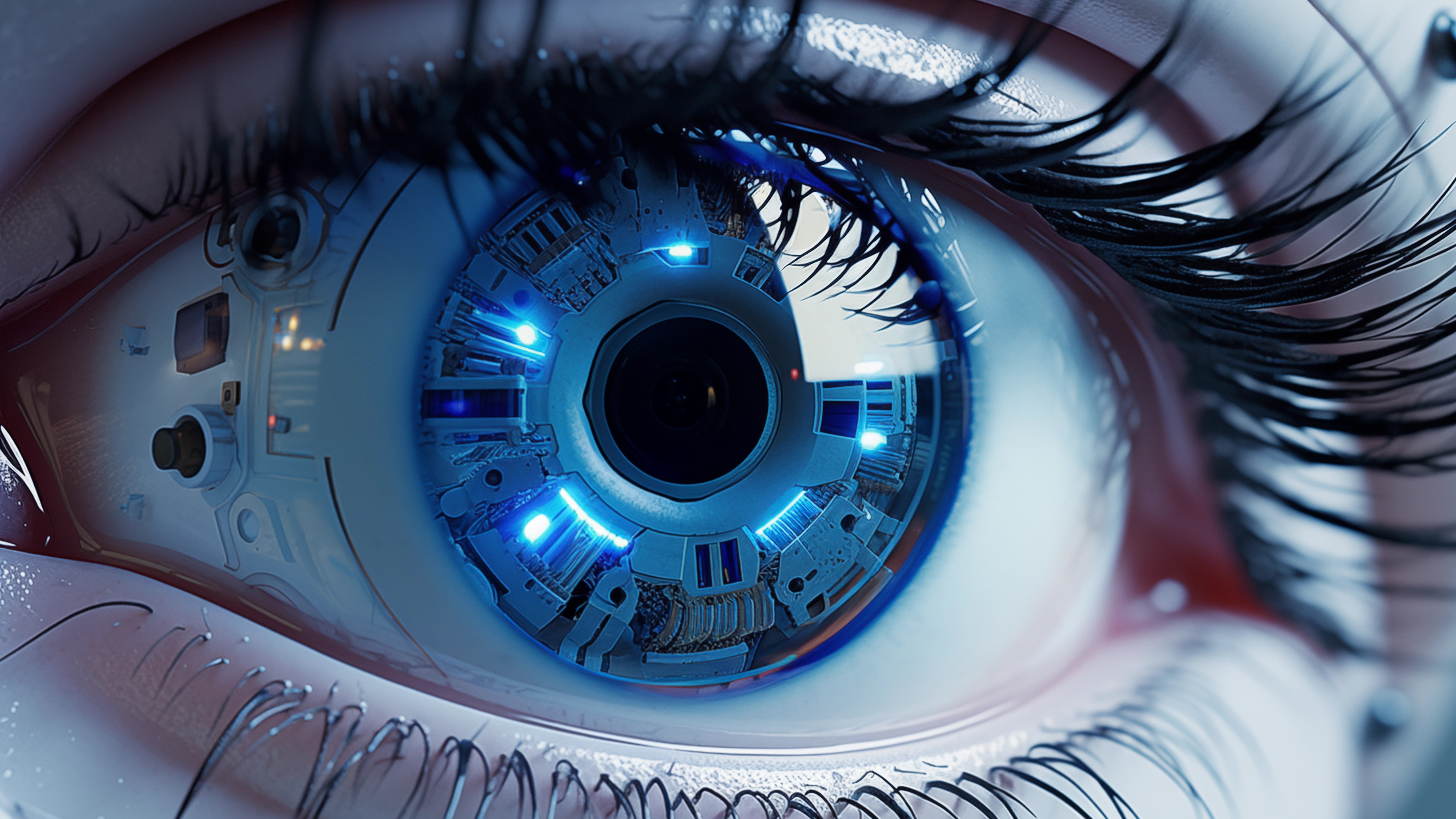 Ai Made Digital Cyborg Eye Wallpaper - 5120x2880