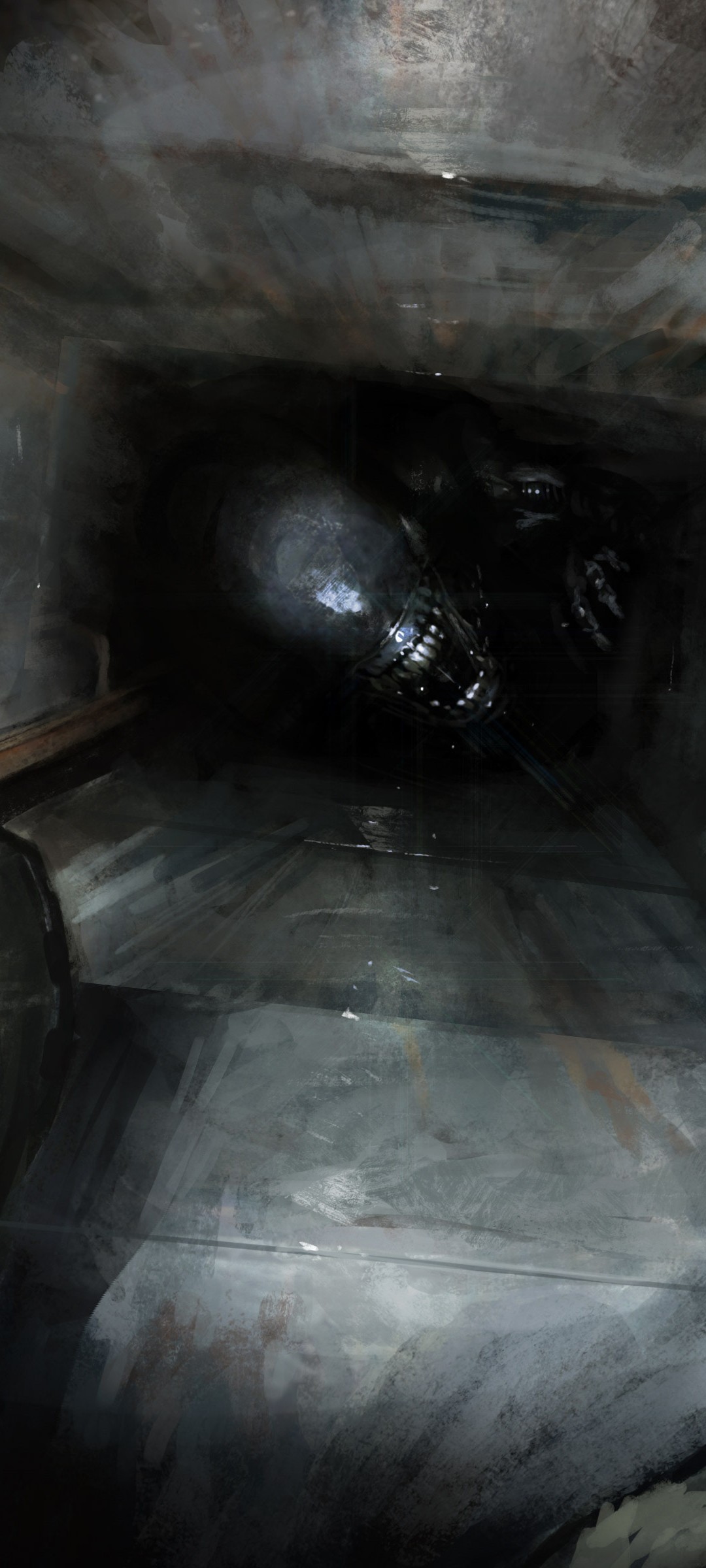 Alien Ventilation Shaft Art Wallpaper - 1080x2400