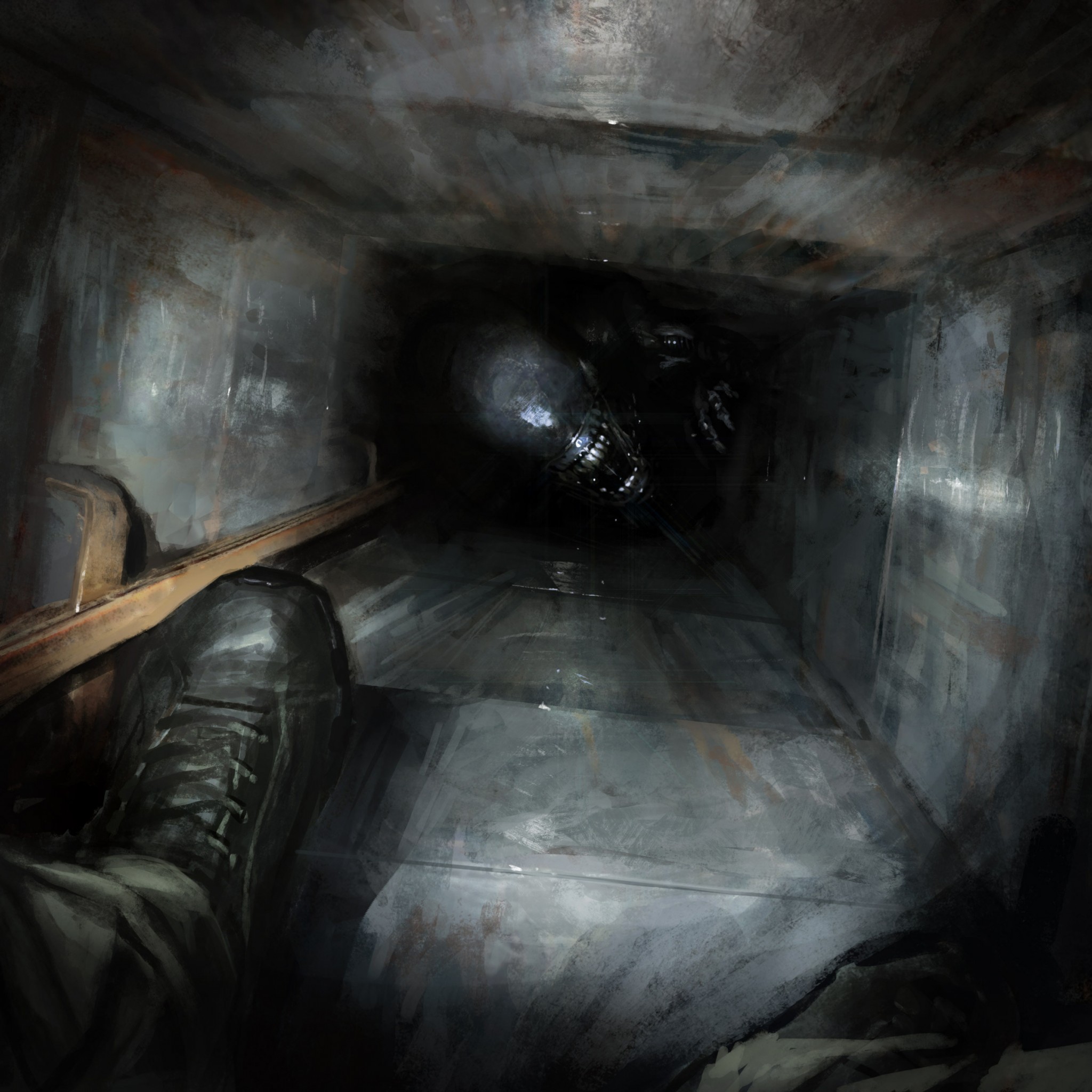 Alien Ventilation Shaft Art Wallpaper - 2048x2048