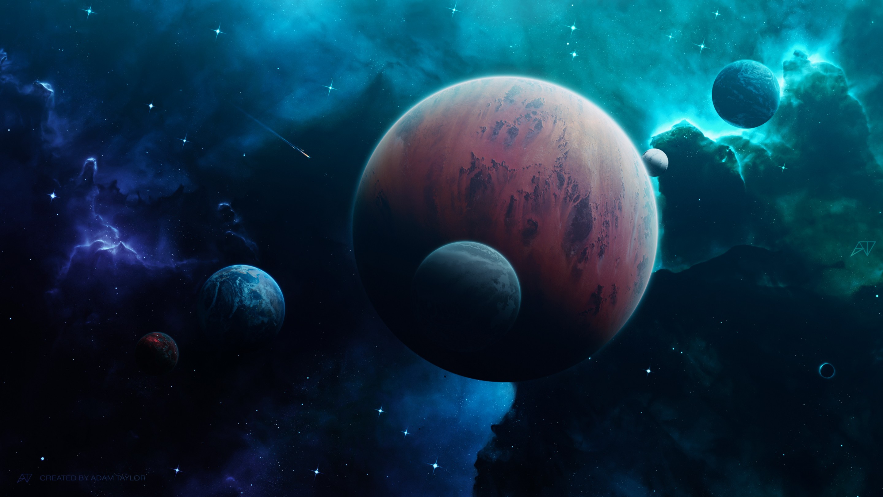 Parallel Planet Digital Art Wallpaper - 2880x1620