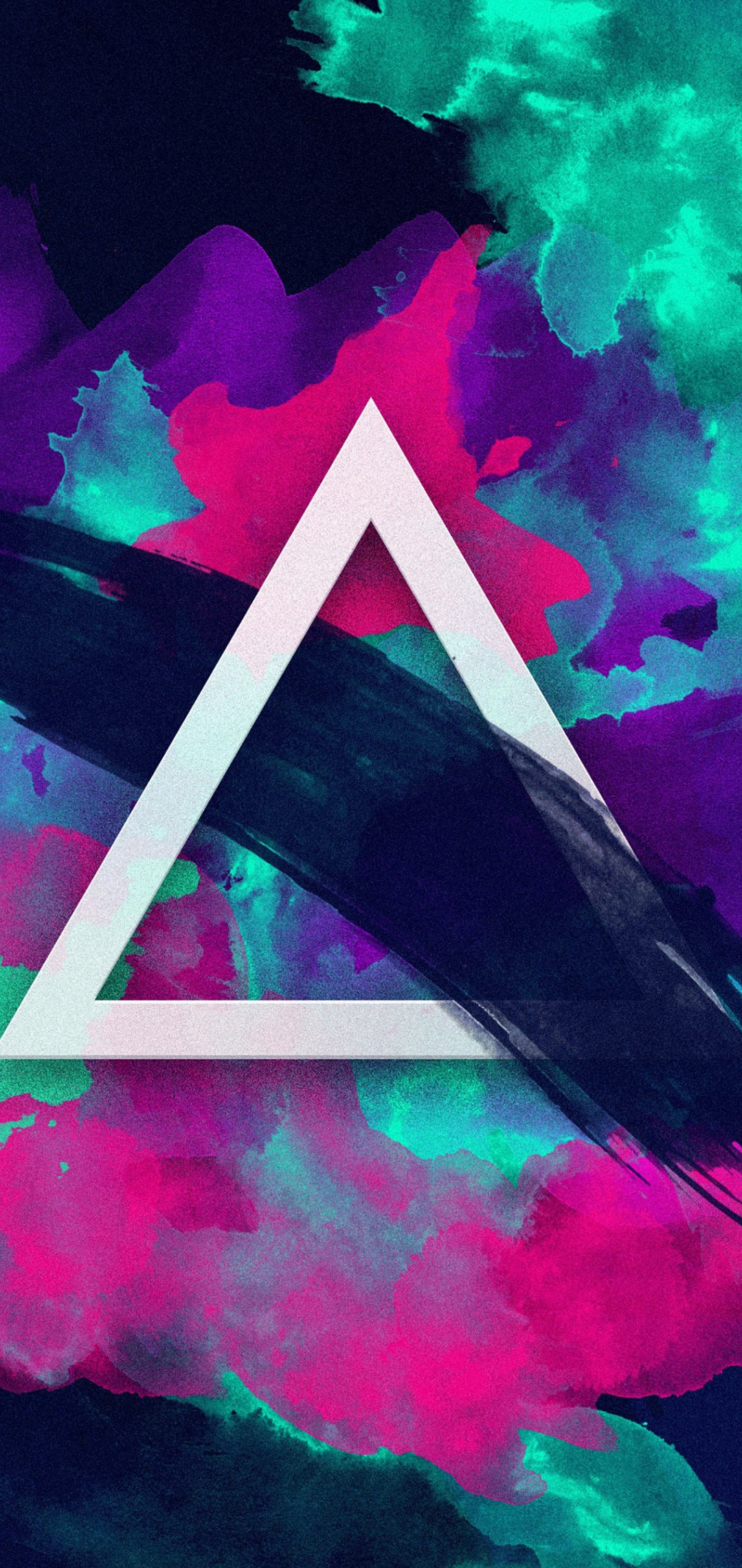 Vector Triangle Digital Art Wallpaper - 1080x2280