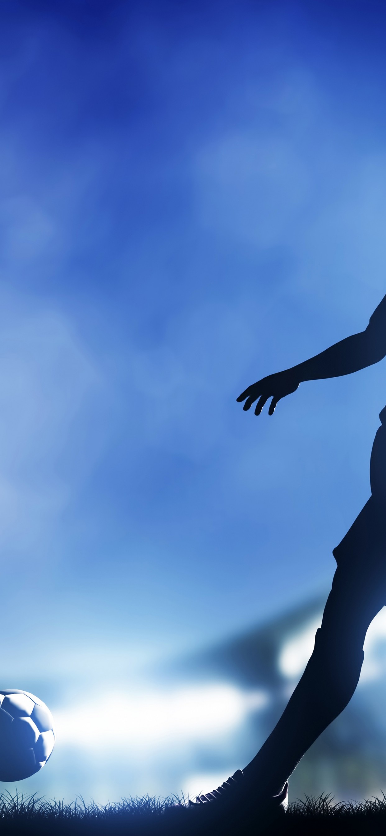 Football Soccer Player Kick Wallpaper - 1242x2688 Resolution