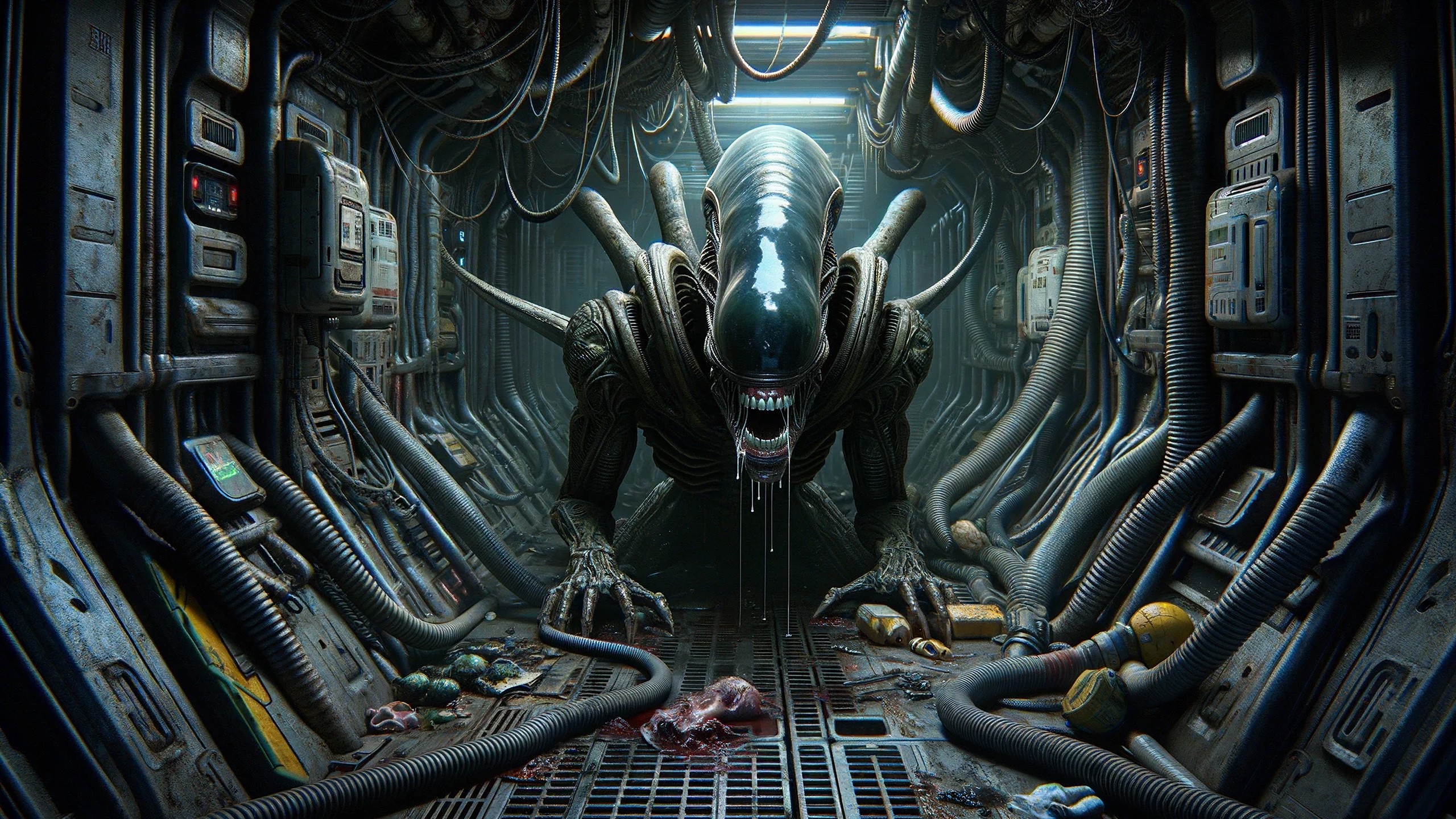 Alien Romulus Xenomorph Concept Art Wallpaper - 2560x1440 Resolution