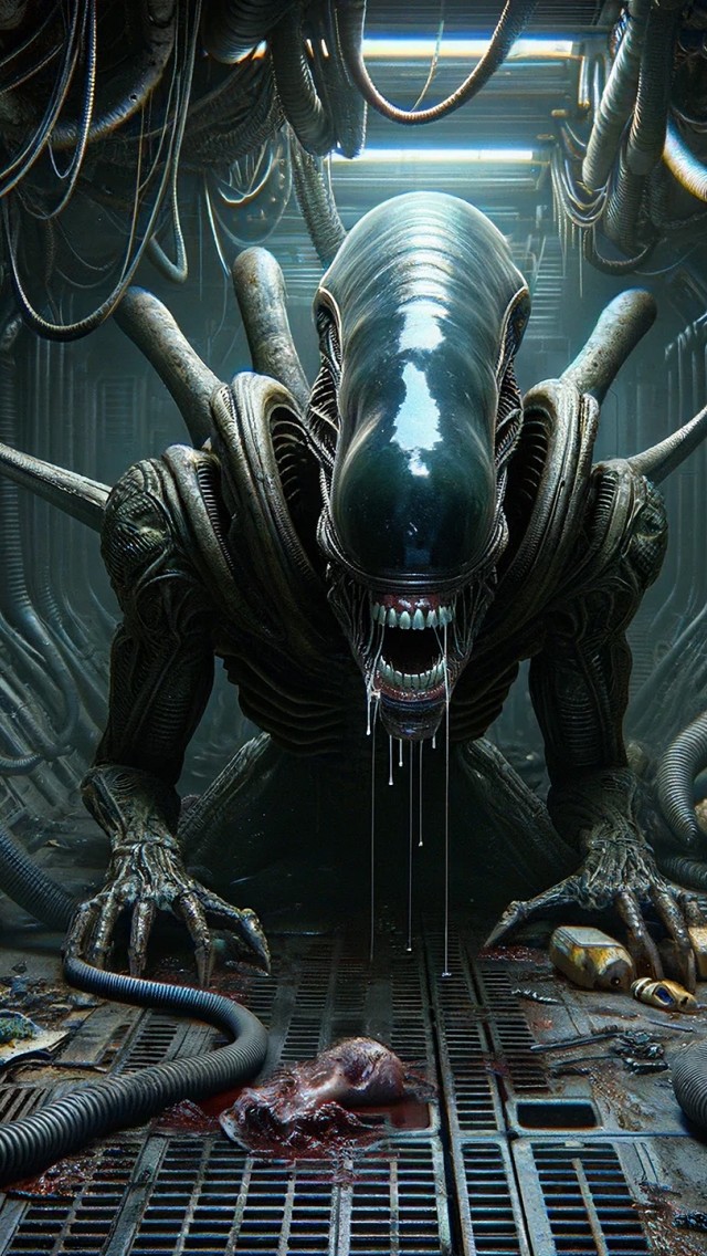 Alien Romulus Xenomorph Concept Art Wallpaper - 640x1136