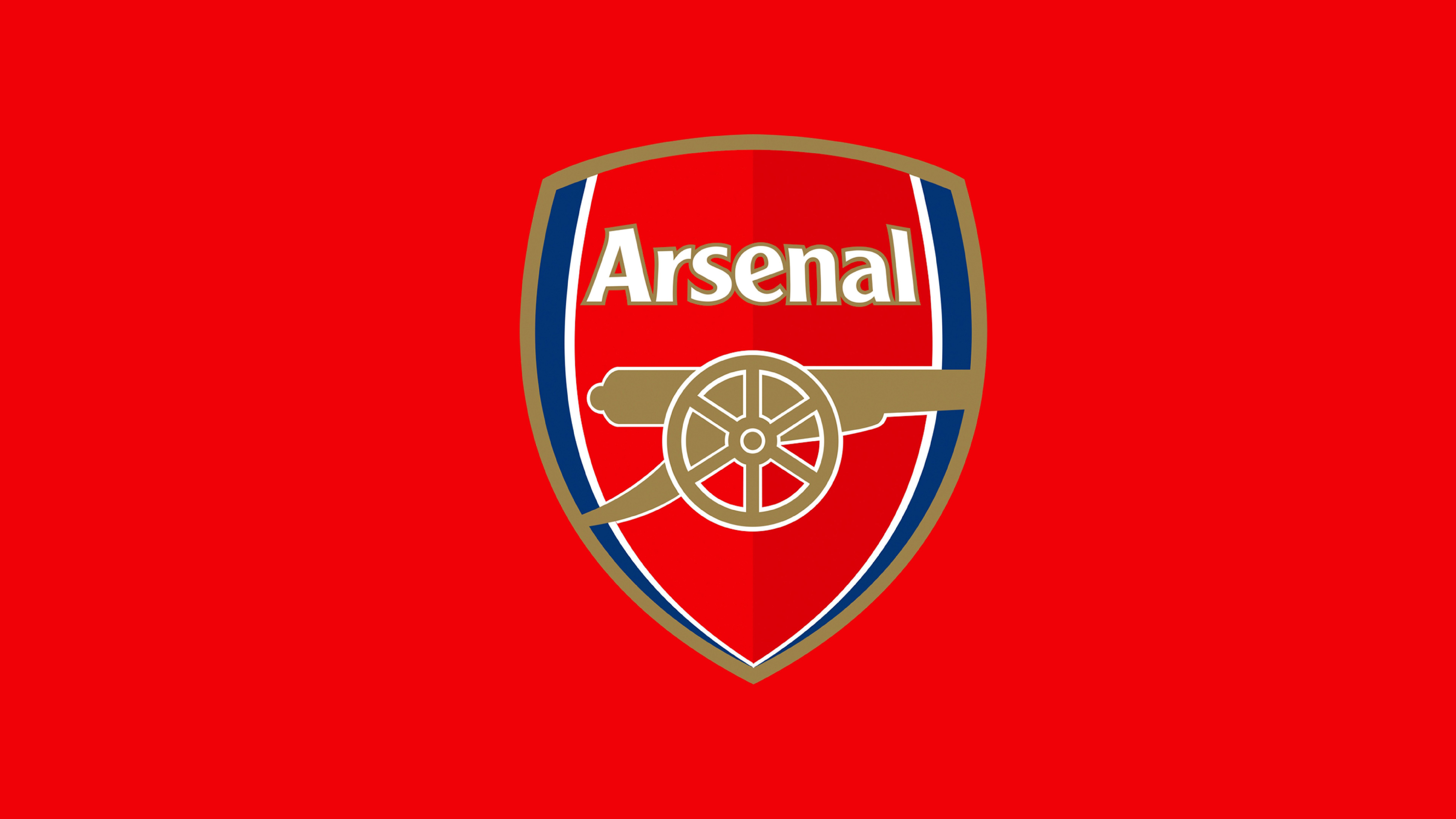 Arsenal FC Red Minimalist Logo Wallpaper - 7680x4320 Resolution