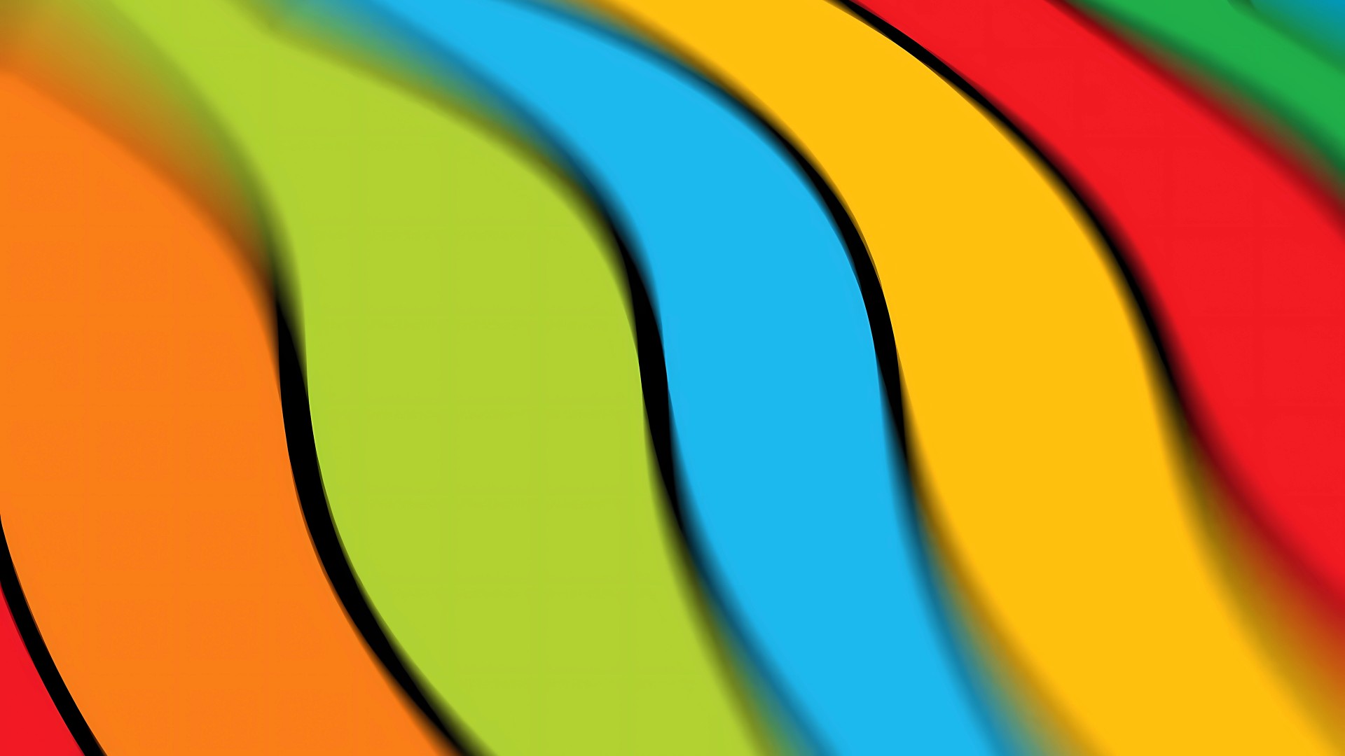 Abstract Multicolor Wavy Lines Wallpaper - 1920x1080 Resolution