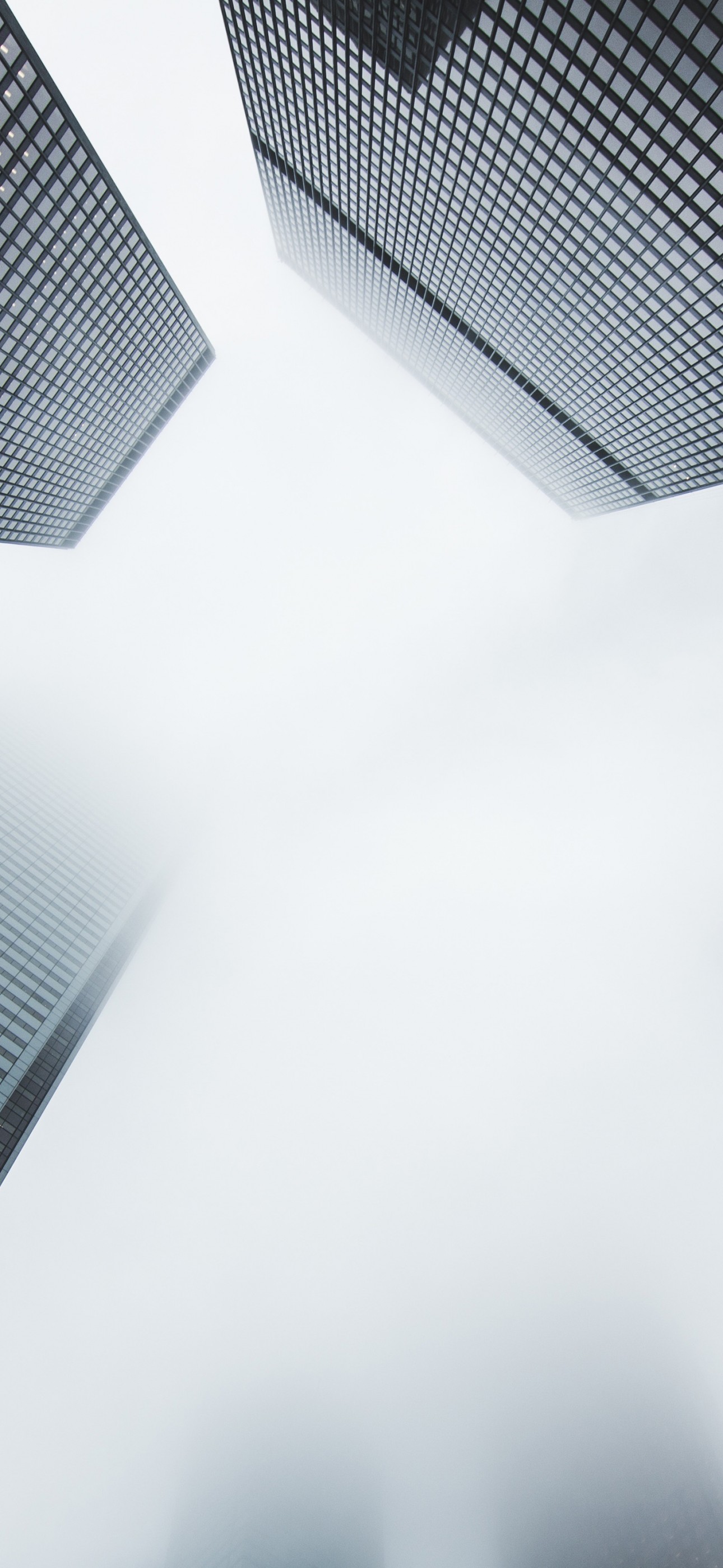 Dark Skyscraper Building Fog Wallpaper - 1290x2796
