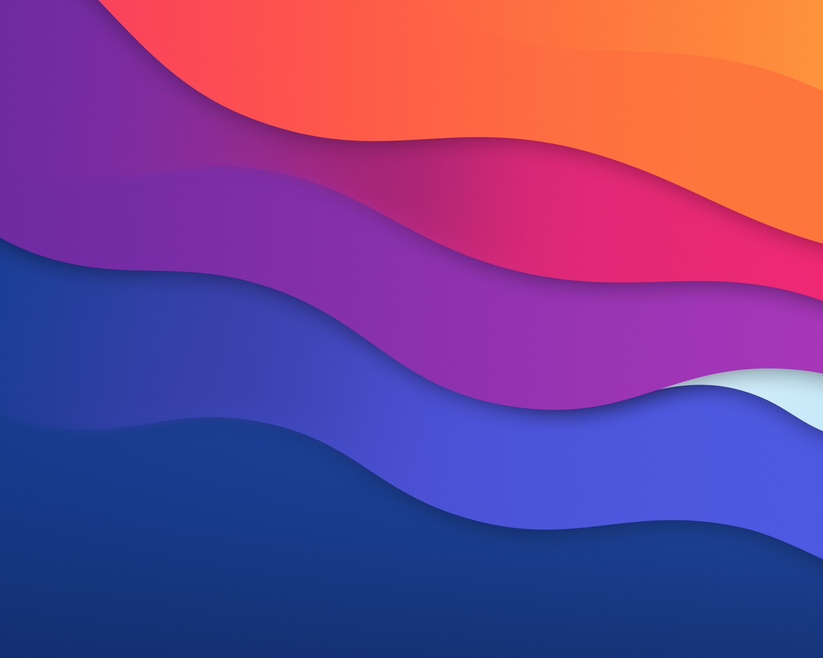 MacOS Big Sur Gradients Waves Wallpaper - 1600x1280