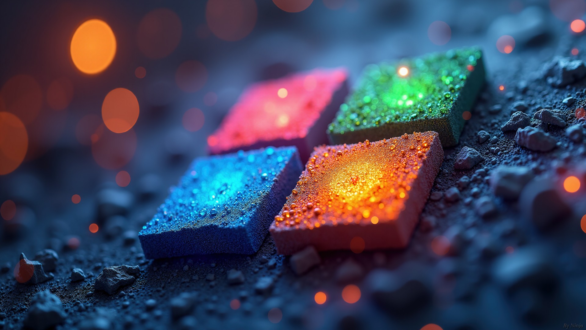 Windows Colors Macro 3D Wallpaper - 1920x1080 Resolution