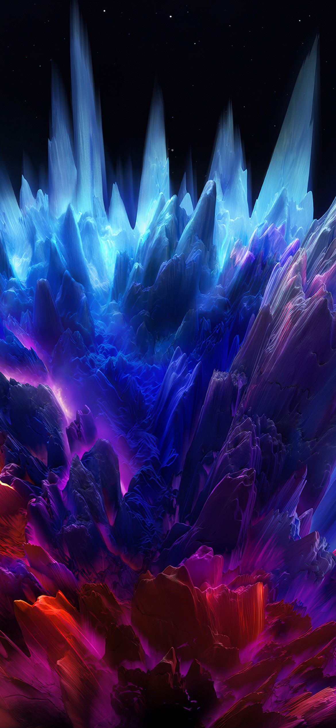 Neon Color Powder Explosion Wallpaper - 1170x2532